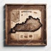 Kentucky 3D Map Picture Wood Framed State USA 3D Illusion Laser Etch ...