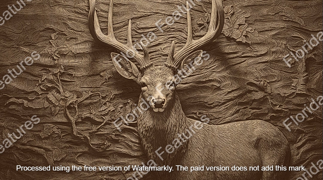 Laser Cut Deer Sign: 3D Hunting Season Wood Art (PNG SVG Digital ...