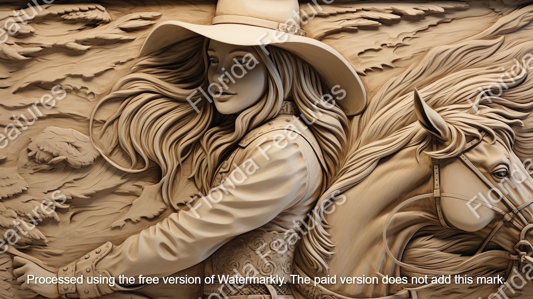 Laser Burn Etch Wood Files, Horse and Cow Girl, Pretty, Easy Cut Image ...