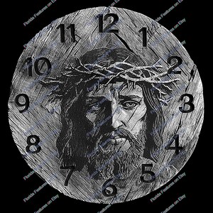 Wood Wall Clock | Jesus Our Savior Clock | 3D Illusion | Laser Burn PNG ...