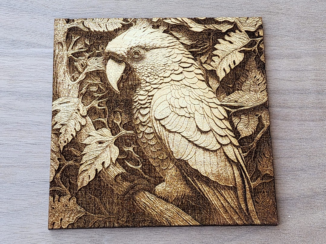 Parrot & Cockatoo Laser Cut Wood Art: 3D Illusion CNC Files (digital ...