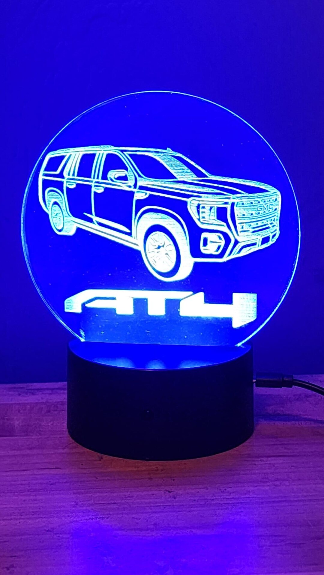GMC Yukon AT4 / Denali Acrylic LED Night Light Man Cave 16 Colors 4 ...