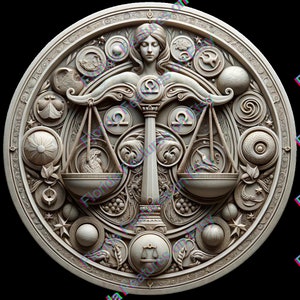 3D Zodiac Libra Sign Gift for Him Her | 3D Illusion PNG Digital File ...