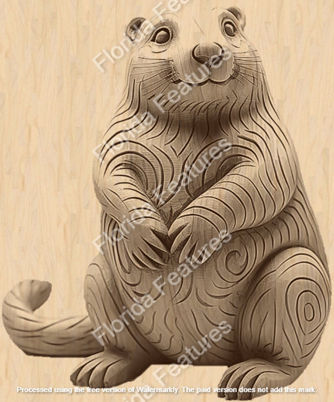 Laser Burn PNG, Outline Cute Gopher, Carved Look, Easy Cut Image ...