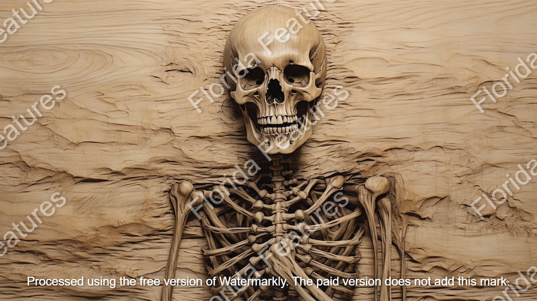 Halloween Skeleton Laser Cut File: 3D Illusion Wood Art (PNG SVG) - Etsy