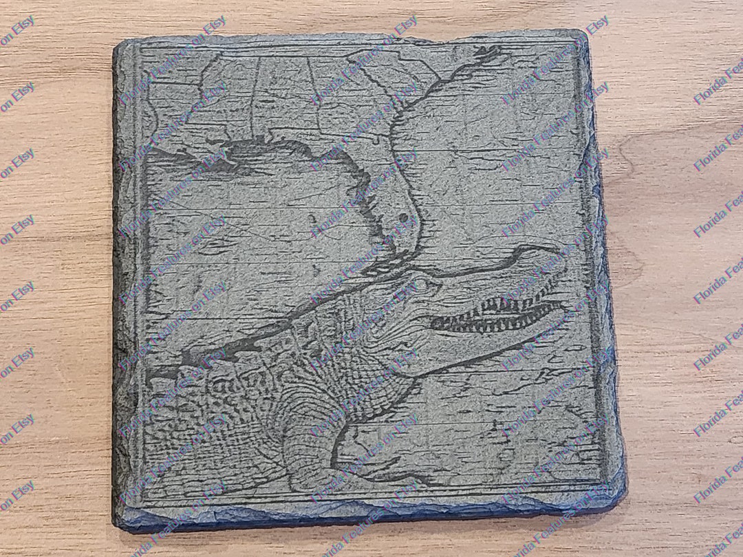 Florida State Gator Slate Coaster Image: Laser Engrave PNG (digital ...