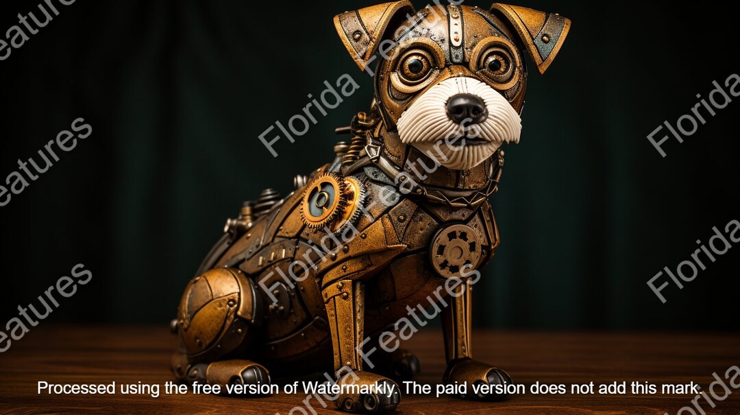 Steampunk Puppy Dog Laser Cut File: 3D Illusion Art (PNG SVG) - Etsy