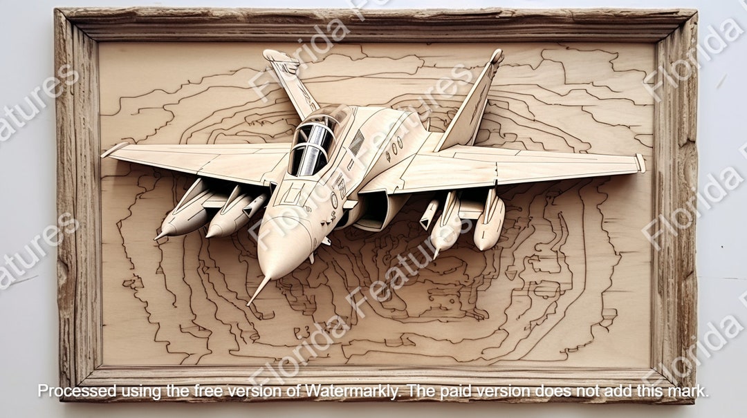 American Fighter Jet Pilot, Laser Etch Burn Wood Files, High Quality ...