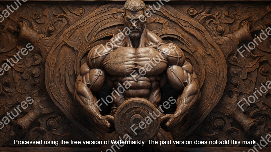3D Bodybuilder Wood Laser Art: Male Gym Sign (digital Download) - Etsy