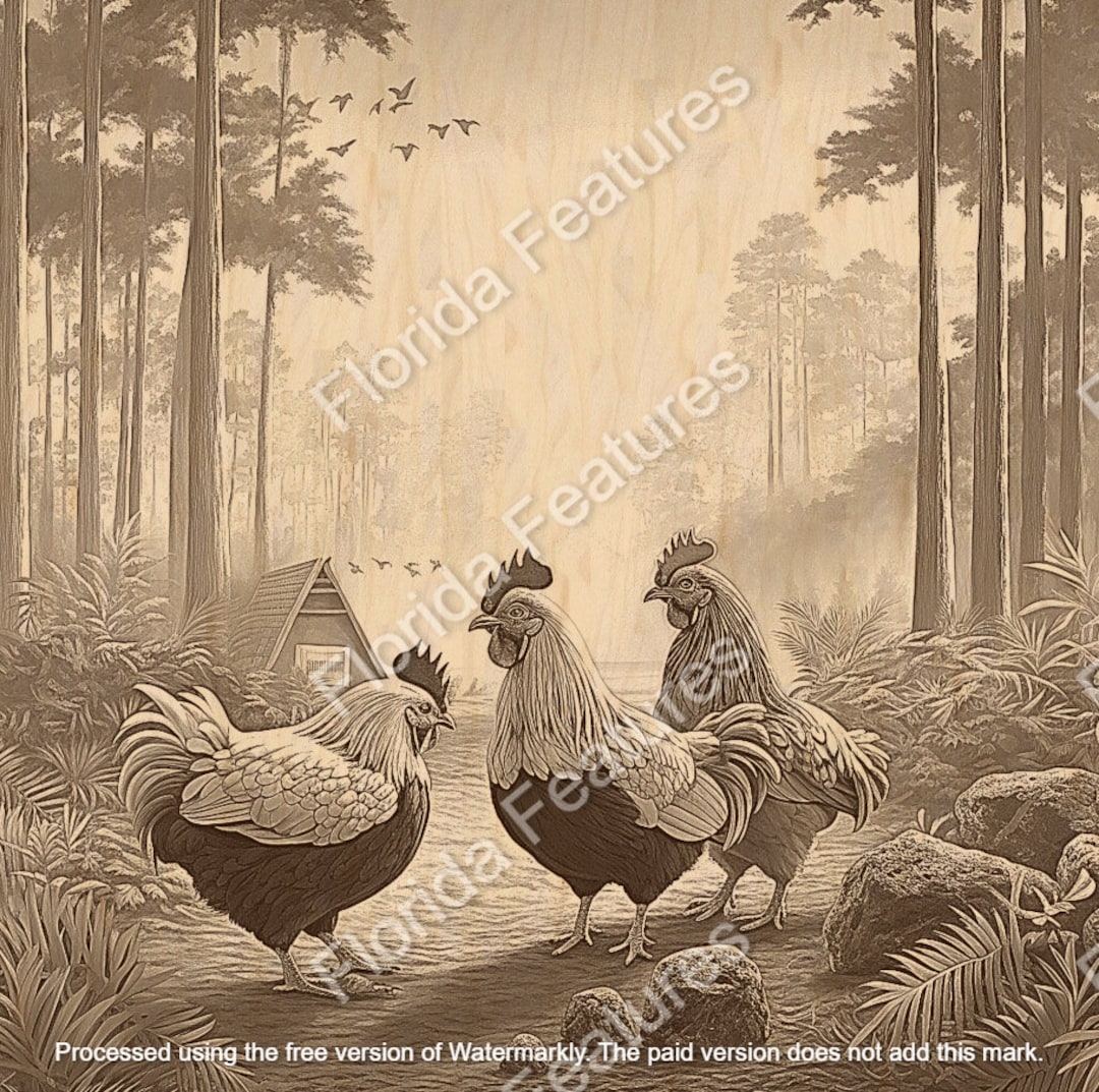 Laser Etch Burn Wood Files, Cute Farm Chickens, Quality Digital ...