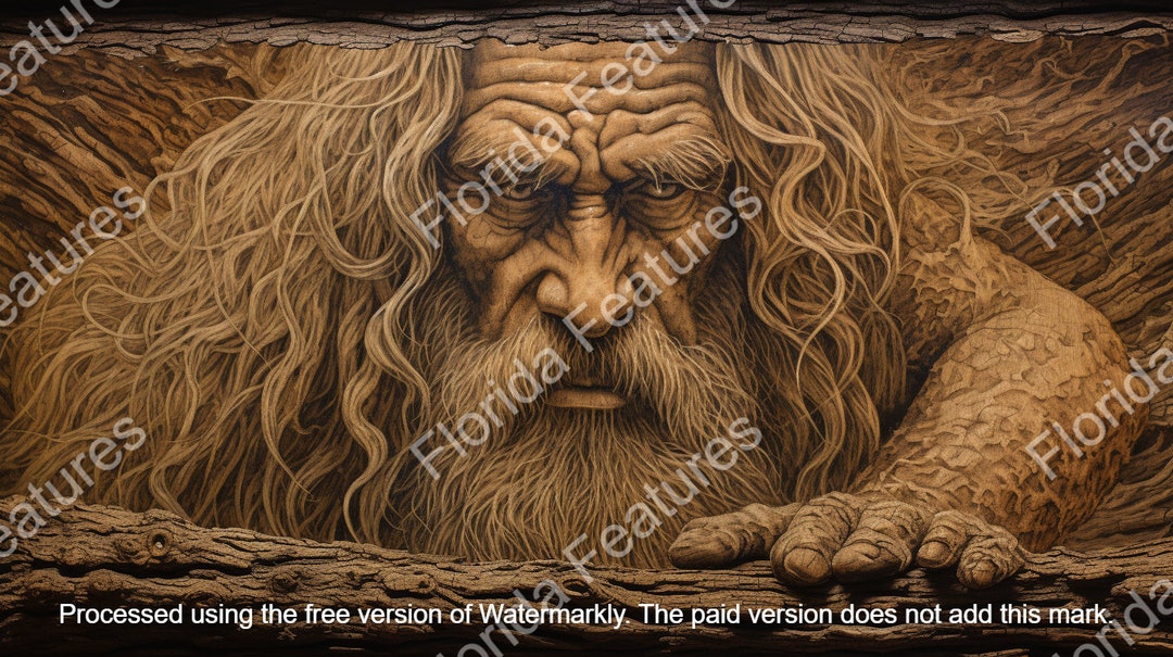 Caveman 3D Illusion Laser Cut File: Wild Man Wood Art (PNG, SVG) - Etsy