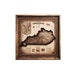 Kentucky 3D Map Picture Wood Framed State USA 3D Illusion Laser Etch ...