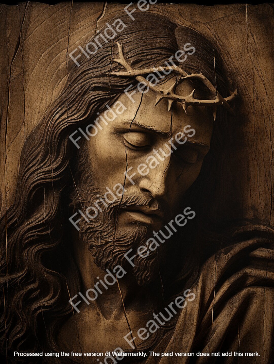 3D Illusion Laser Etch Burn Jesus Carved Wood Look, Our Saviour, Man of God, Omtech Xtool ...