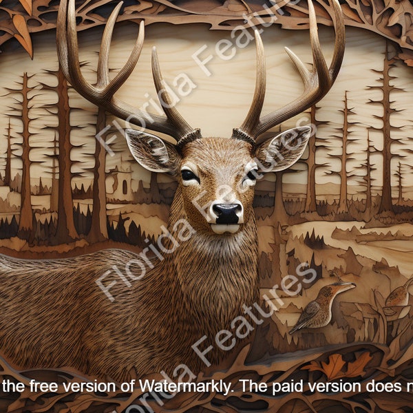 Laser Files Deer 3d - Etsy