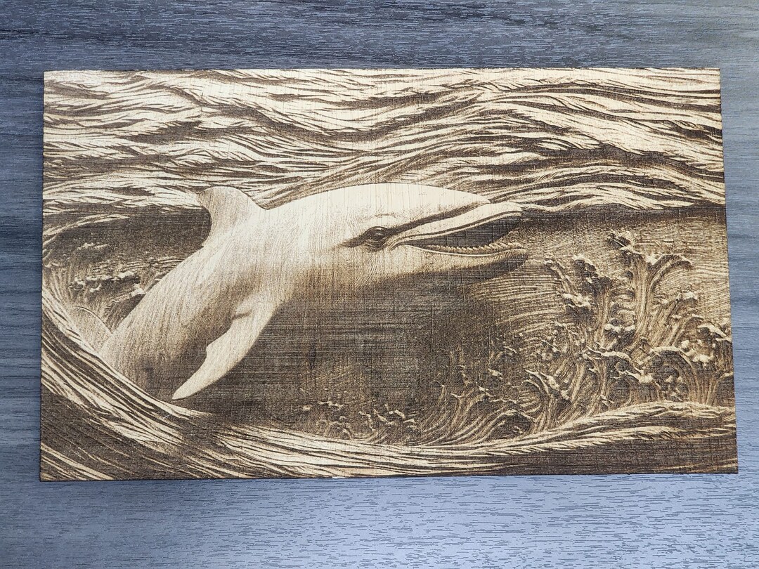3D Dolphin Laser Cut File: Wood Etch Art (SVG, PNG) - Etsy