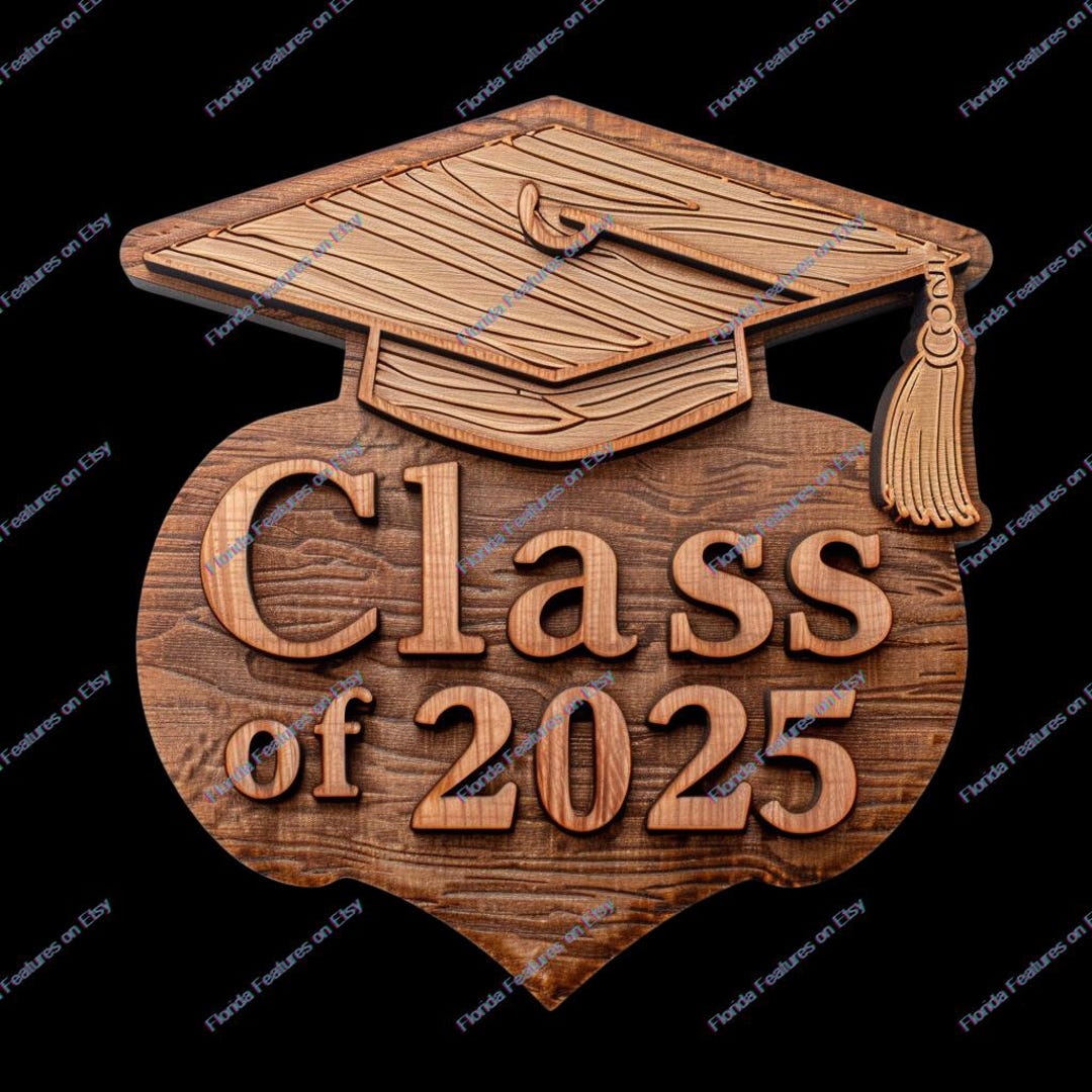 High School Class of 2025 Graduation Wood Sign | 3D Illusion | Laser ...