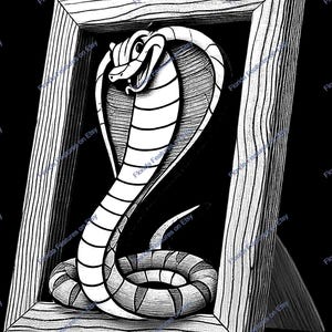 3D King Cobra - Laser Engraved Wood Art - PNG SVG (digital Download) - Etsy