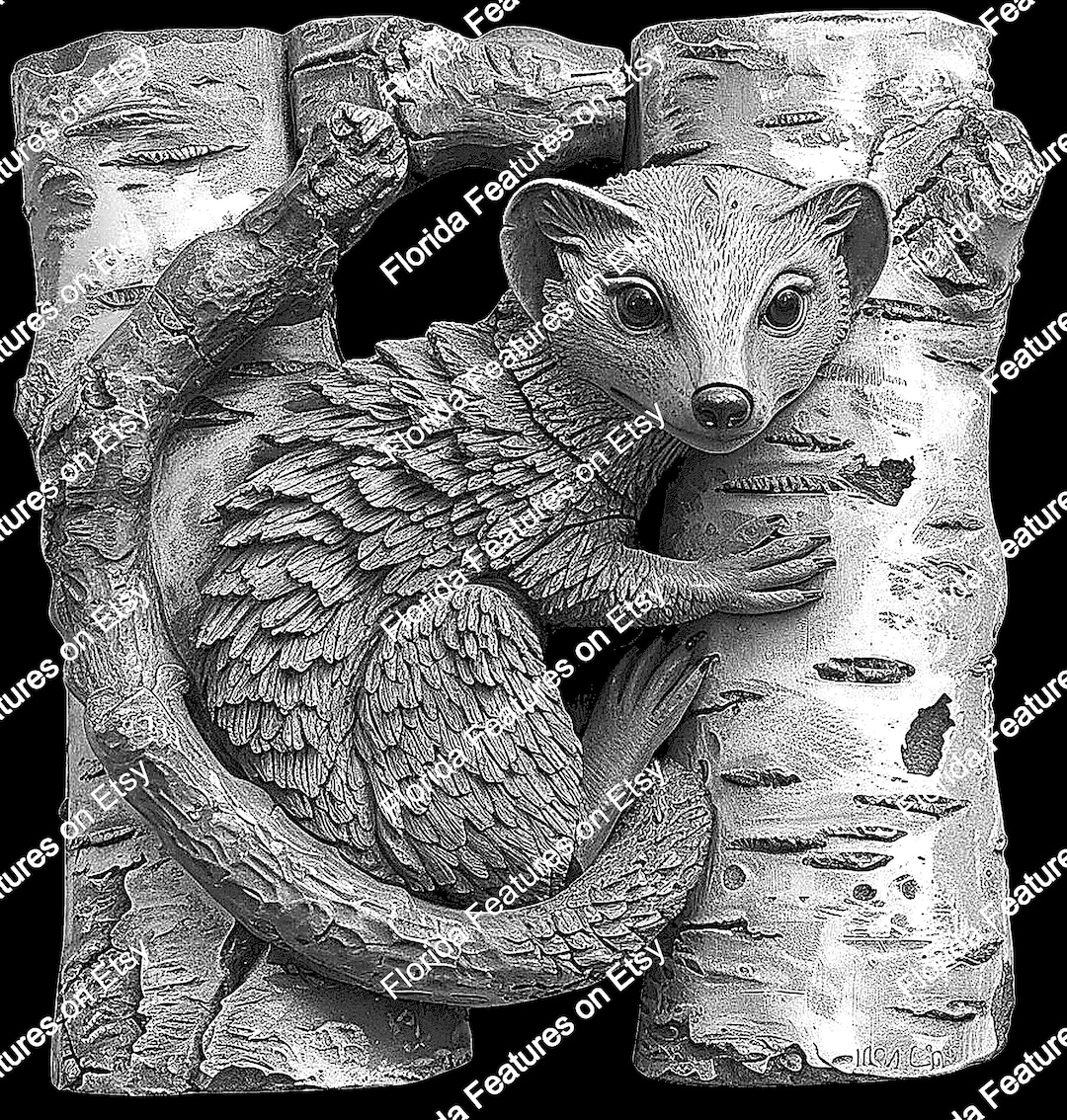 Cute Mongoose in Tree | 3D Illusion | Laser Engrave PNG Digital File ...