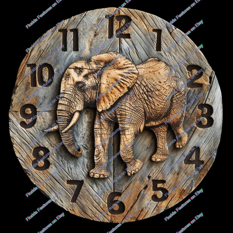 Elephant Clock - Etsy