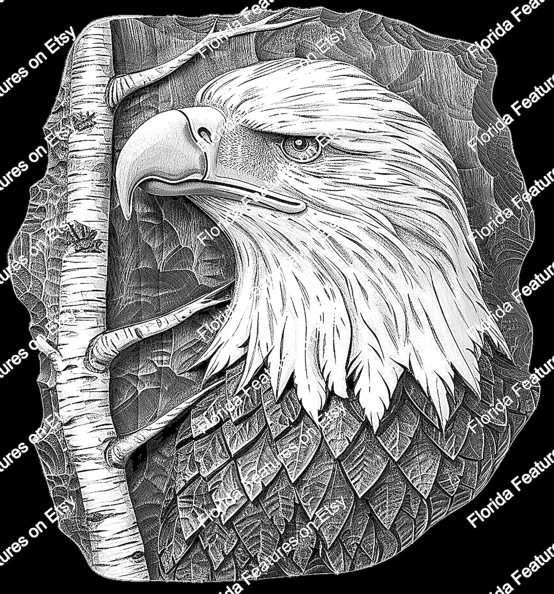 American Eagle 3D Sign | 3D Illusion | Laser Engrave PNG Digital File ...