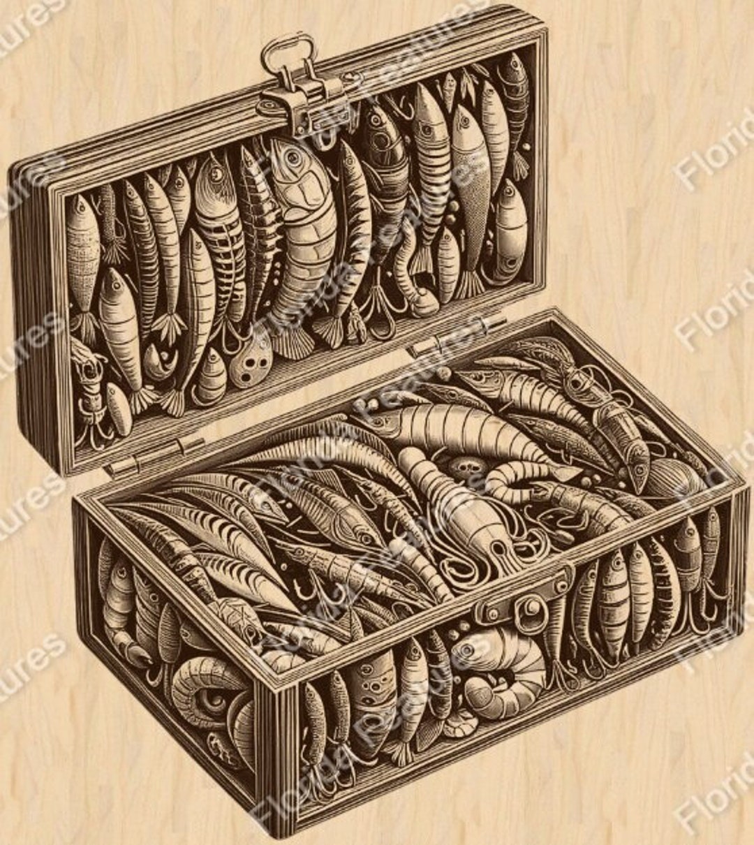 3D Illusion | Laser Burn PNG Digital File | Perfect Wood Engraving ...