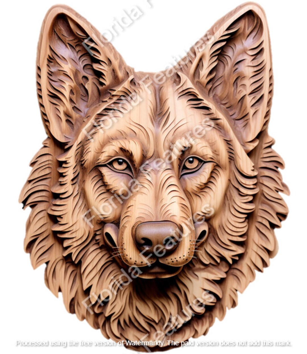 3D Illusion German Sheppard Guard Dog, Mans Best Friend, Laser Burn ...