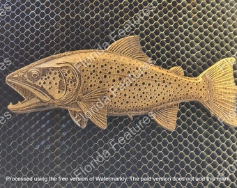 Trout 3D Layered Wood Art - Etsy