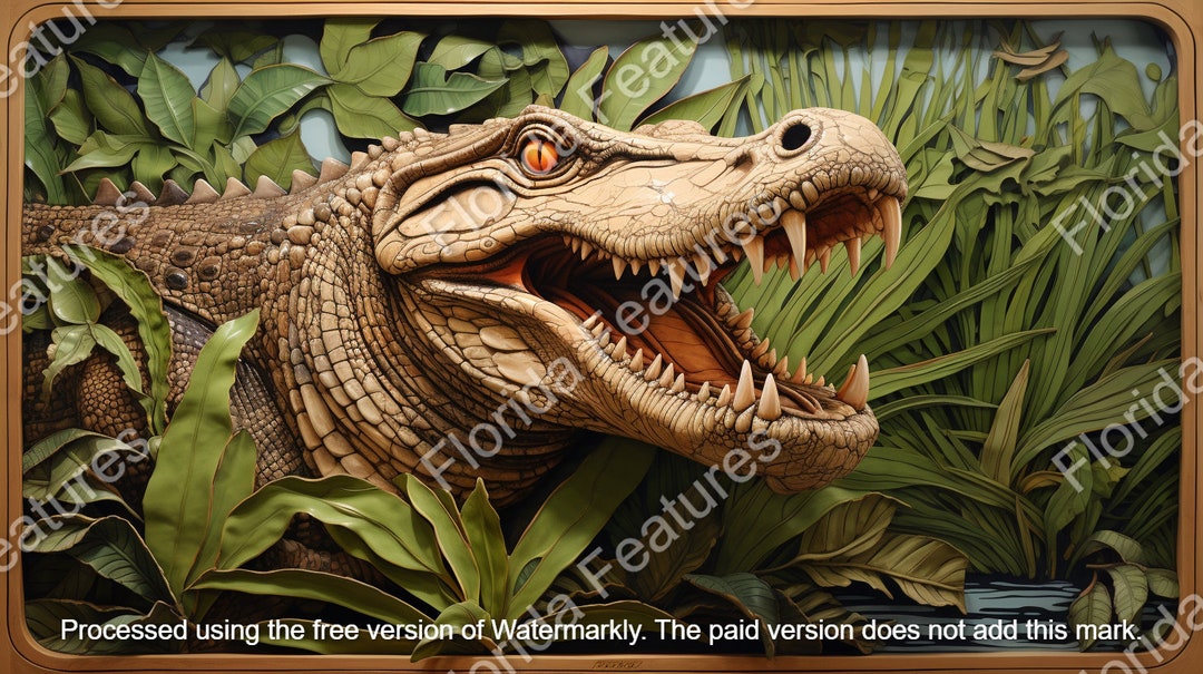 Gator Digital Download Florida Laser Etched Omtech Wood PNG SVG File ...