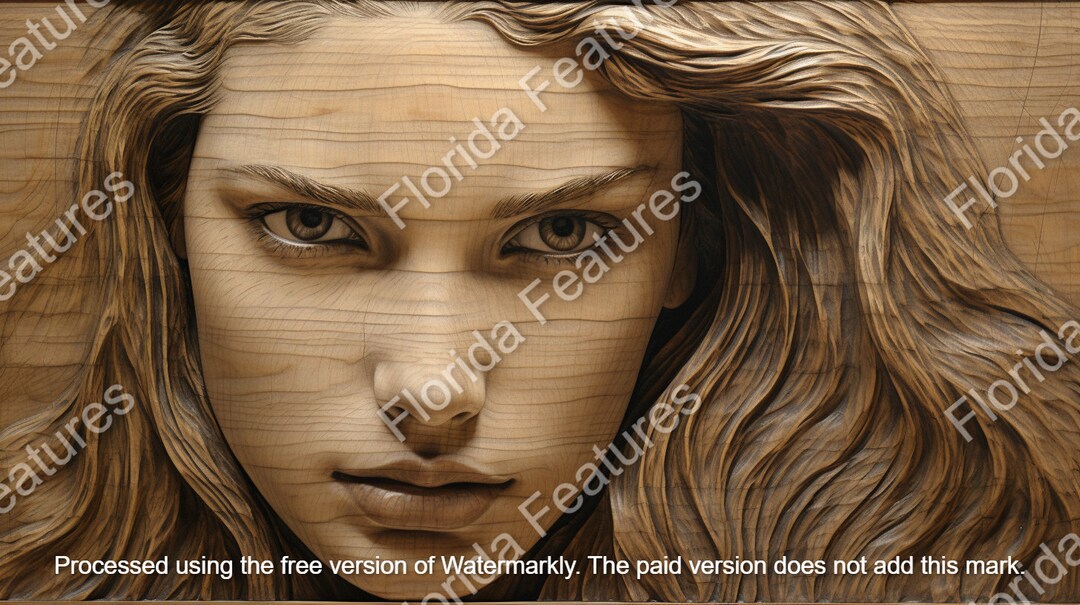 Laser Burn Etch Wood Files, Serious Stern Female Girl, Easy Cut Image ...