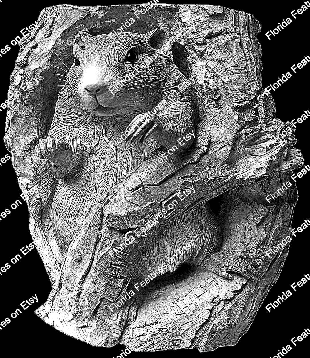 3D Gopher Wood Art: Laser Engrave PNG SVG (digital File) - Etsy