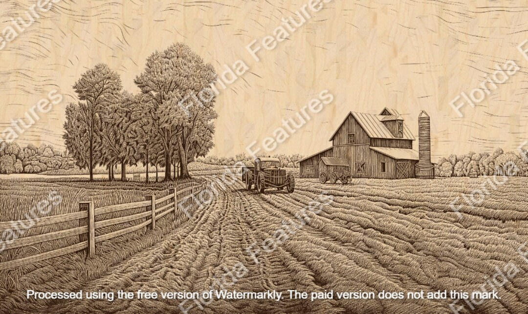 Old Fashion Country Farm Wood Cabin, 300 DPI, Laser Etch Cut Burn ...