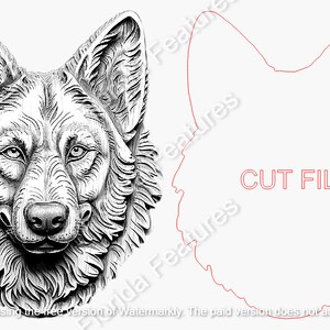 3D Illusion German Sheppard Guard Dog, Mans Best Friend, Laser Burn ...