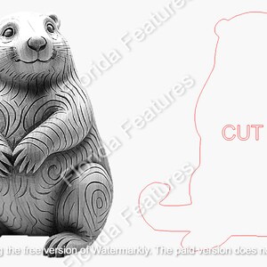 Laser Burn PNG, Outline Cute Gopher, Carved Look, Easy Cut Image ...