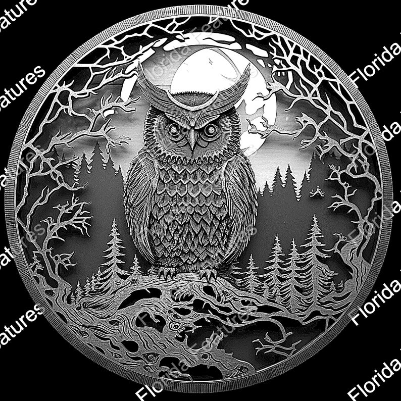 3D Owl Laser Cut File: Wood Engraving Design (PNG, SVG) - Etsy