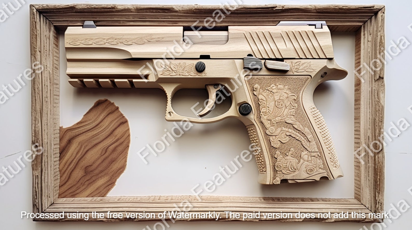 Laser Cut Pistol Wood Art: 3D Illusion, 2nd Amendment (SVG PNG) - Etsy