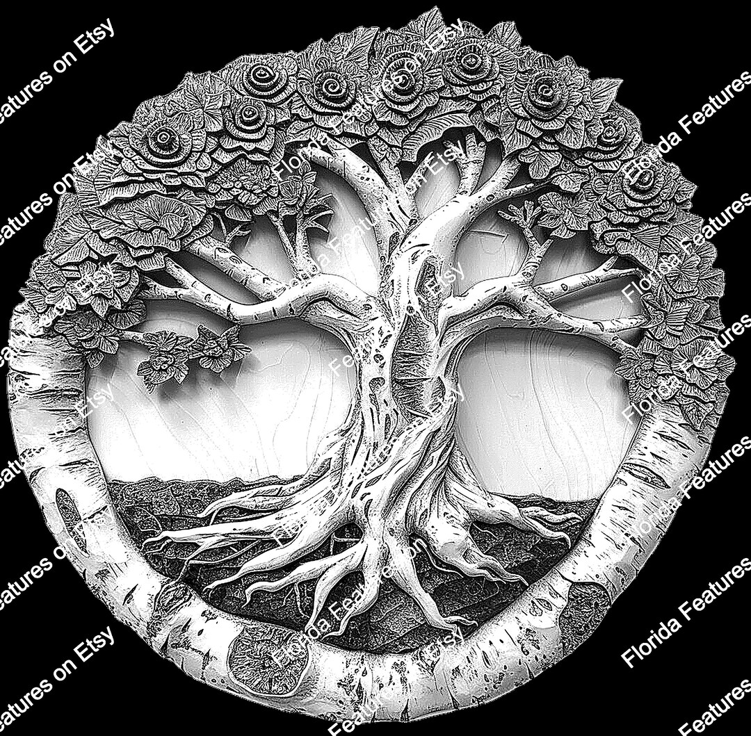 Tree of Life Ring | 3D Illusion | Laser Engrave PNG Digital File ...