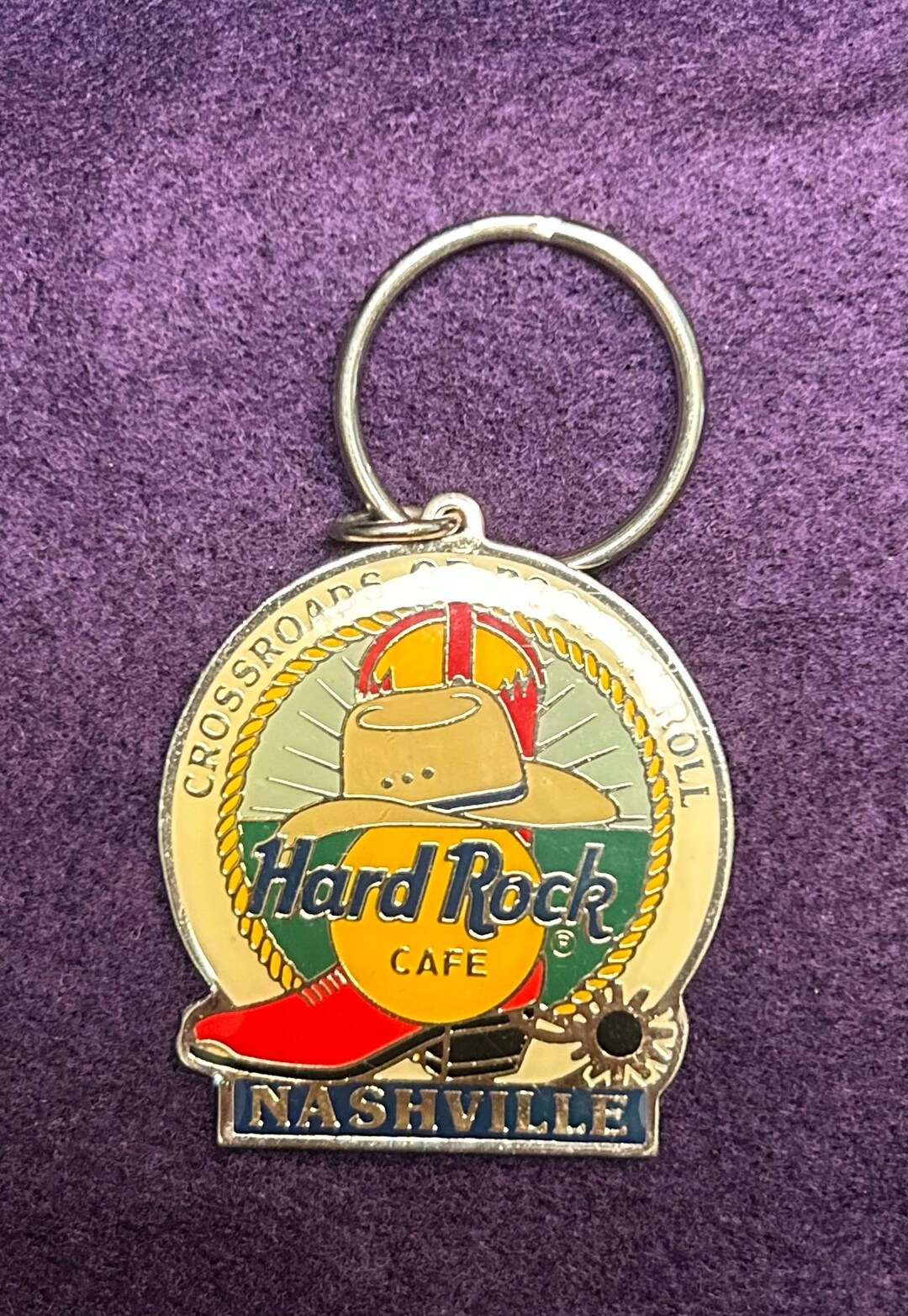 Vintage Hard Rock Cafe Keychain-country Hat and Boots-nashville - Etsy