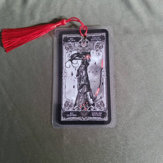 Gothic Tarot Bookmark/ King of Pentacles | Etsy