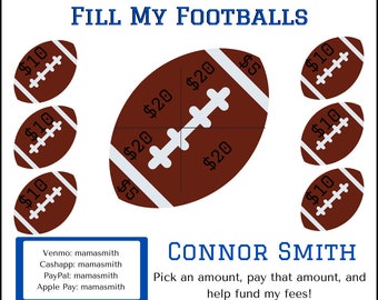 Fill in My Football Fundraiser - Etsy