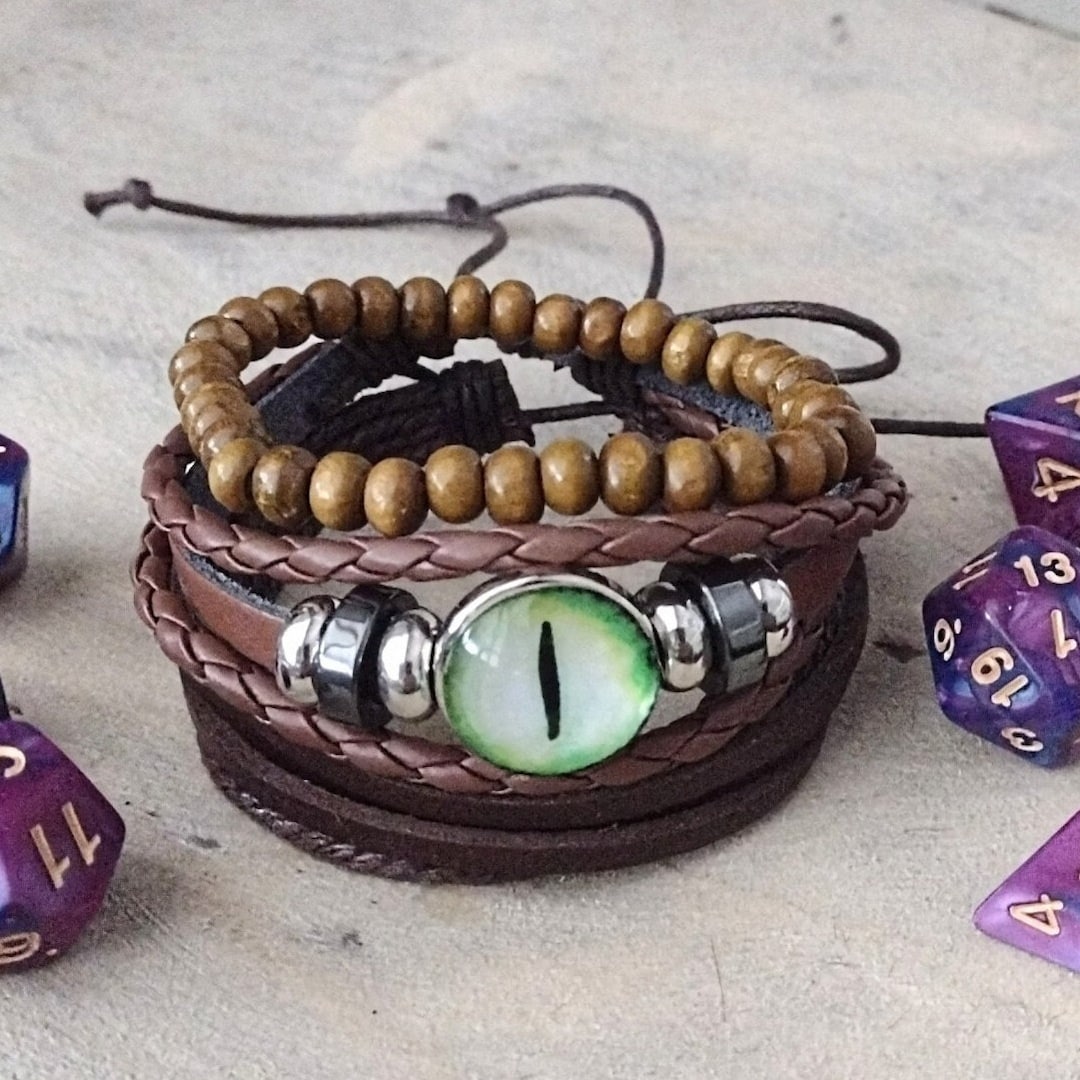 Medieval Dragon Eye Bracelets, Cosplay Dragon's Eye Bracelets, DND Eye ...