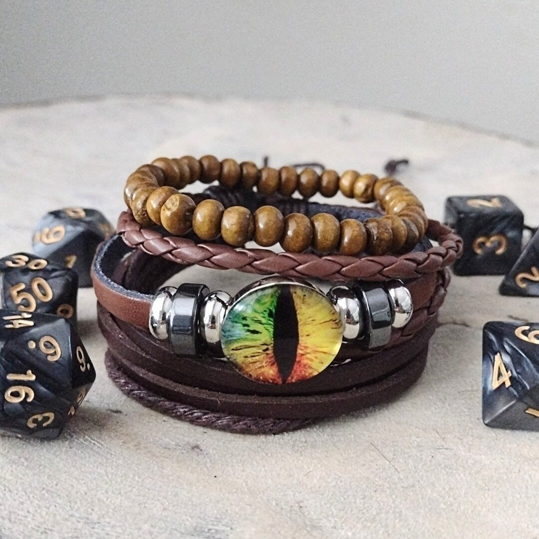 Medieval Dragon Eye Bracelets, Cosplay Dragon's Eye Bracelets, DND Eye ...