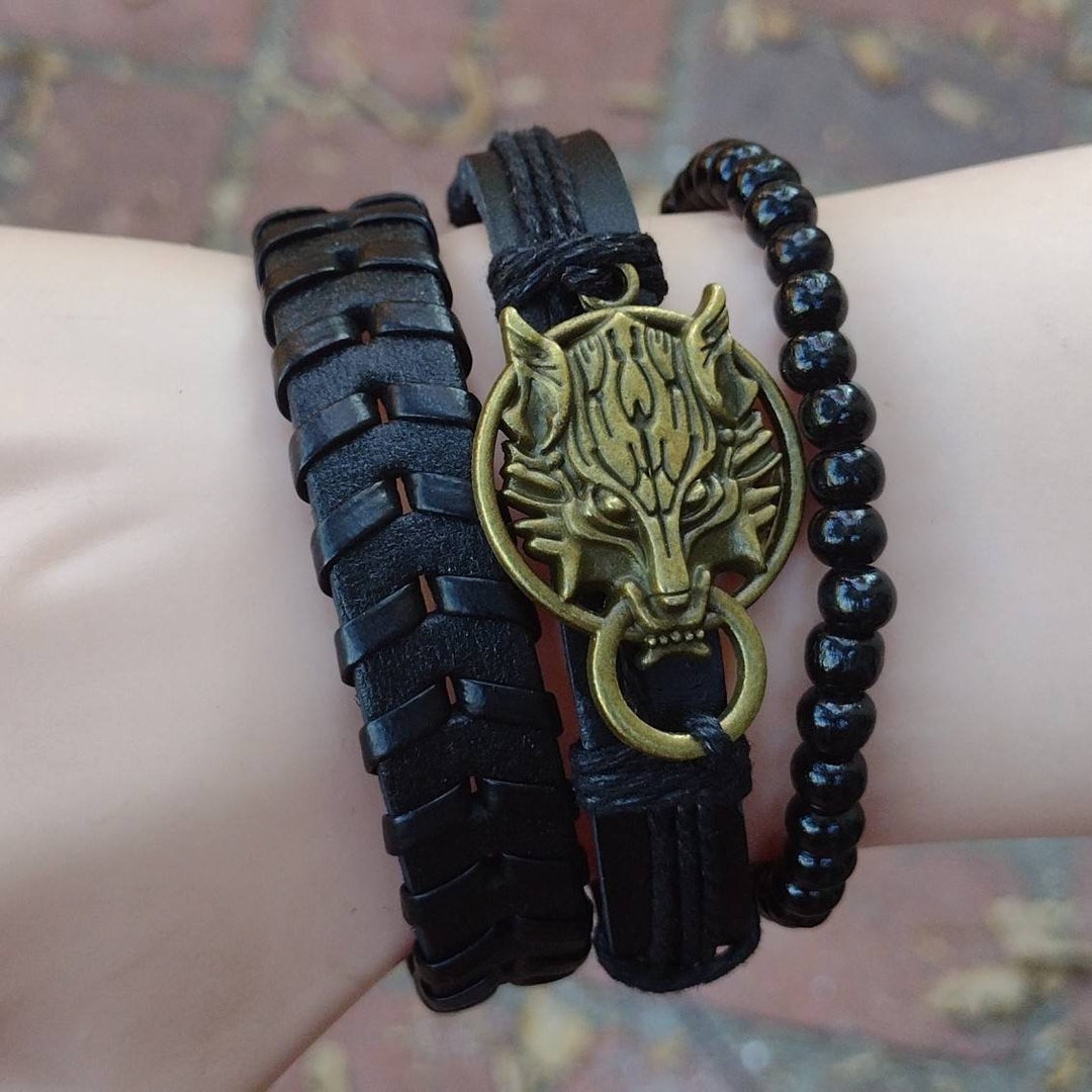 Wolf Bracelet Werewolf Jewelry Adjustable Bracelet for Men - Etsy