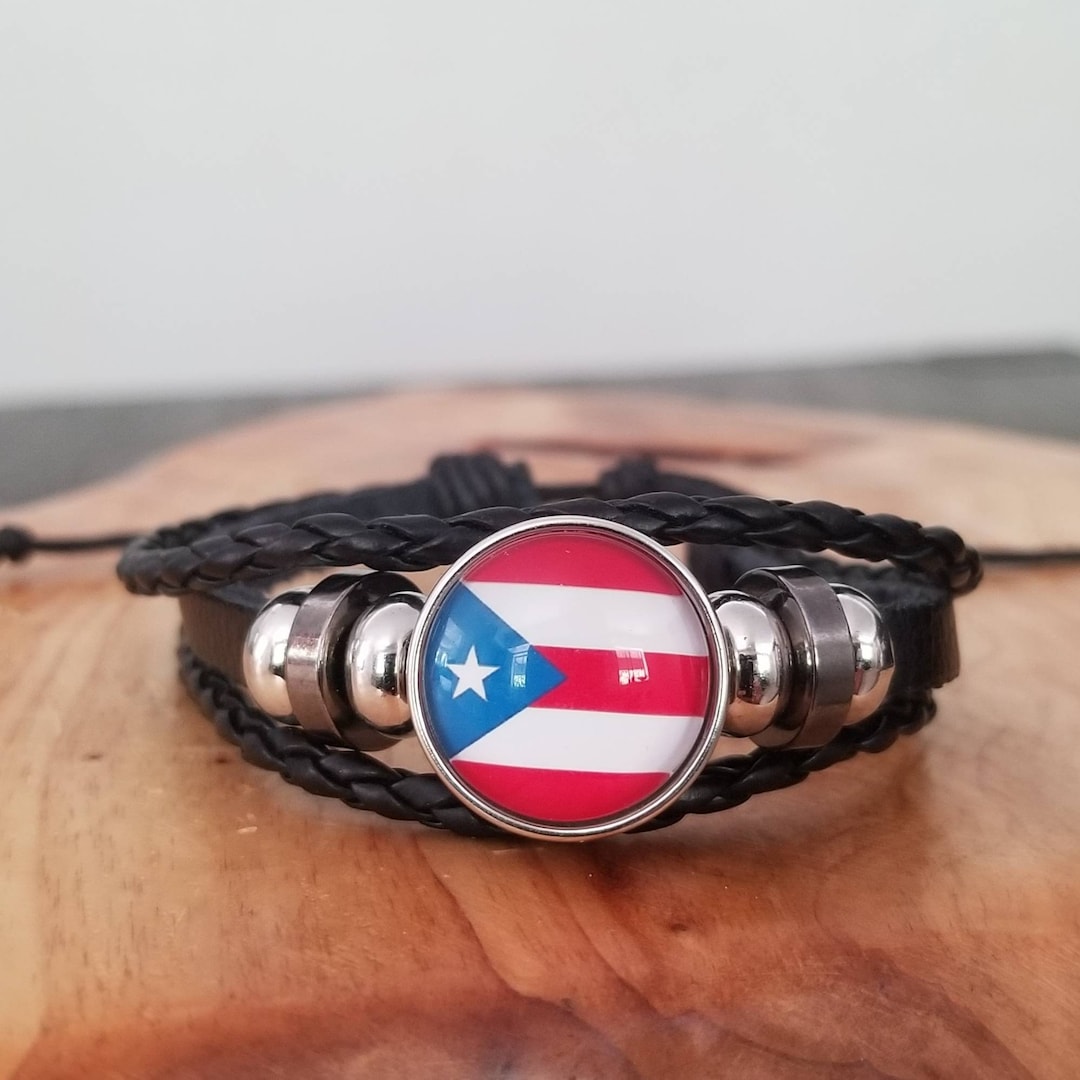 Puerto Rico Bracelet, Pureto Rico Flag Bracelet, Adjustable Bracelet ...