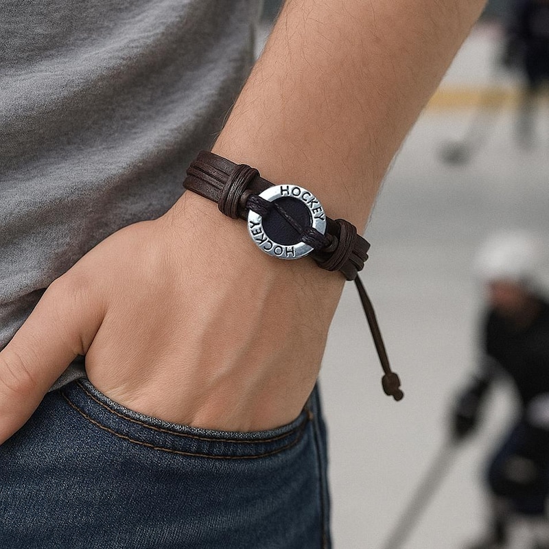 Hockey Puck Charm for Bracelet - Etsy