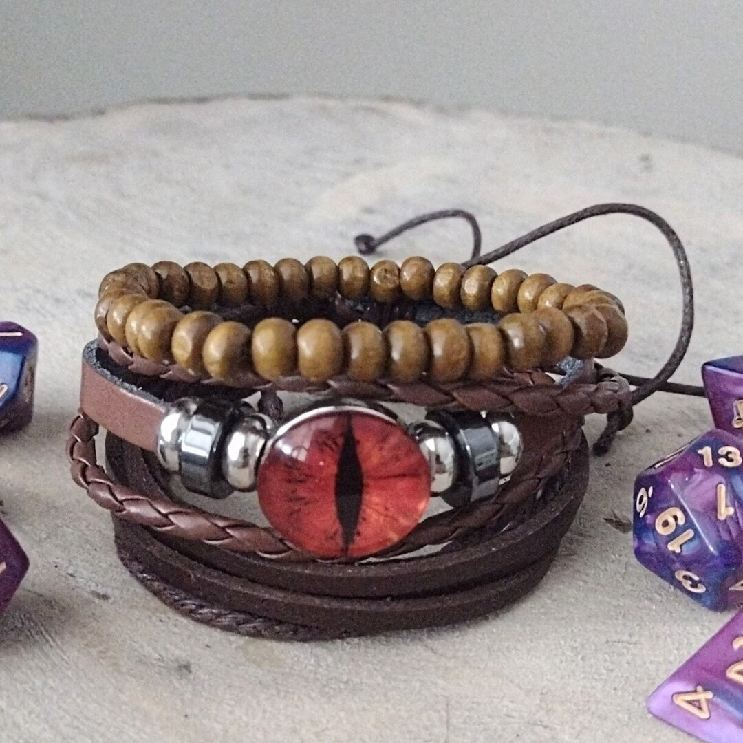 Medieval Dragon Eye Bracelets, Cosplay Dragon's Eye Bracelets, DND Eye ...