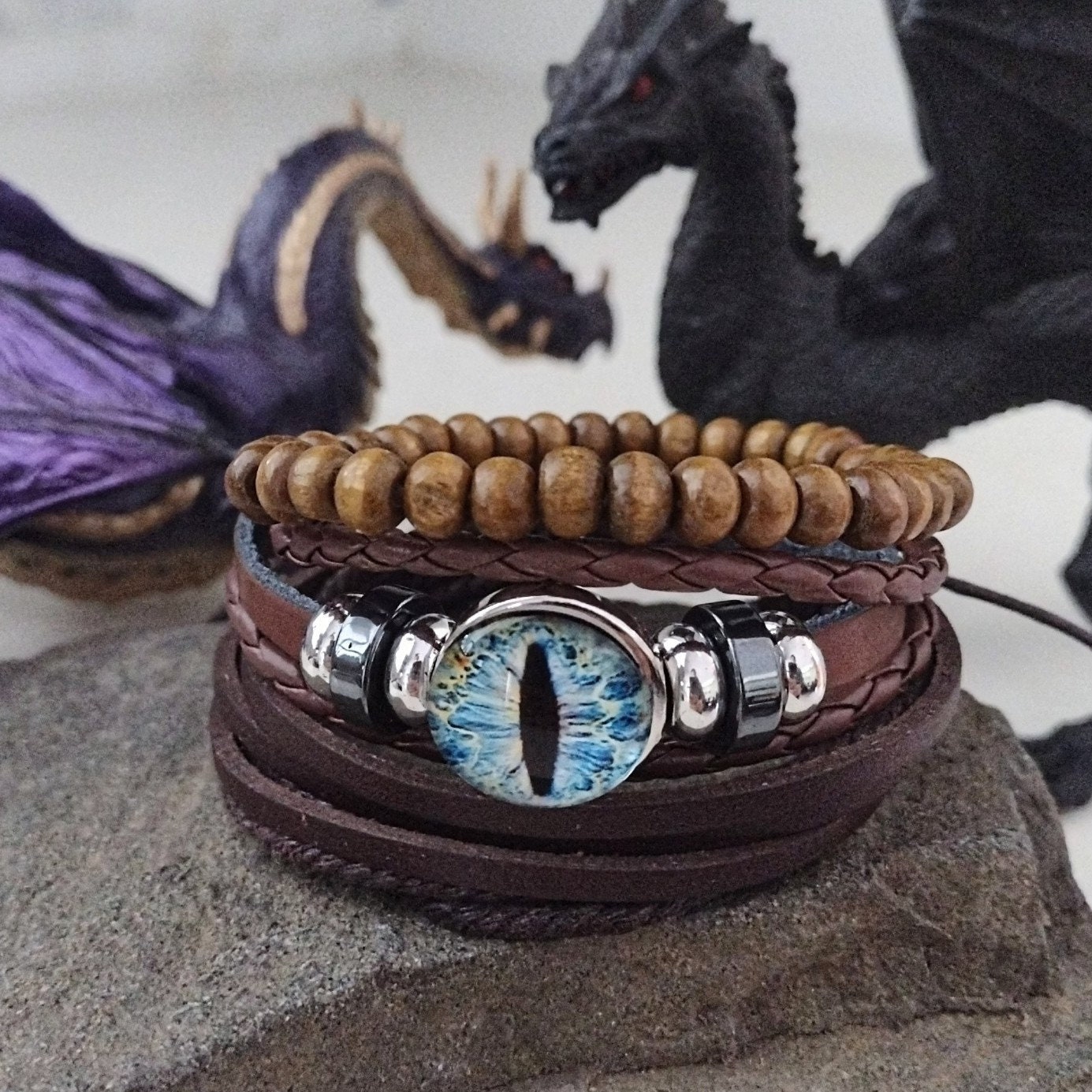 Medieval Dragon Eye Bracelets, Cosplay Dragon's Eye Bracelets, DND Eye ...