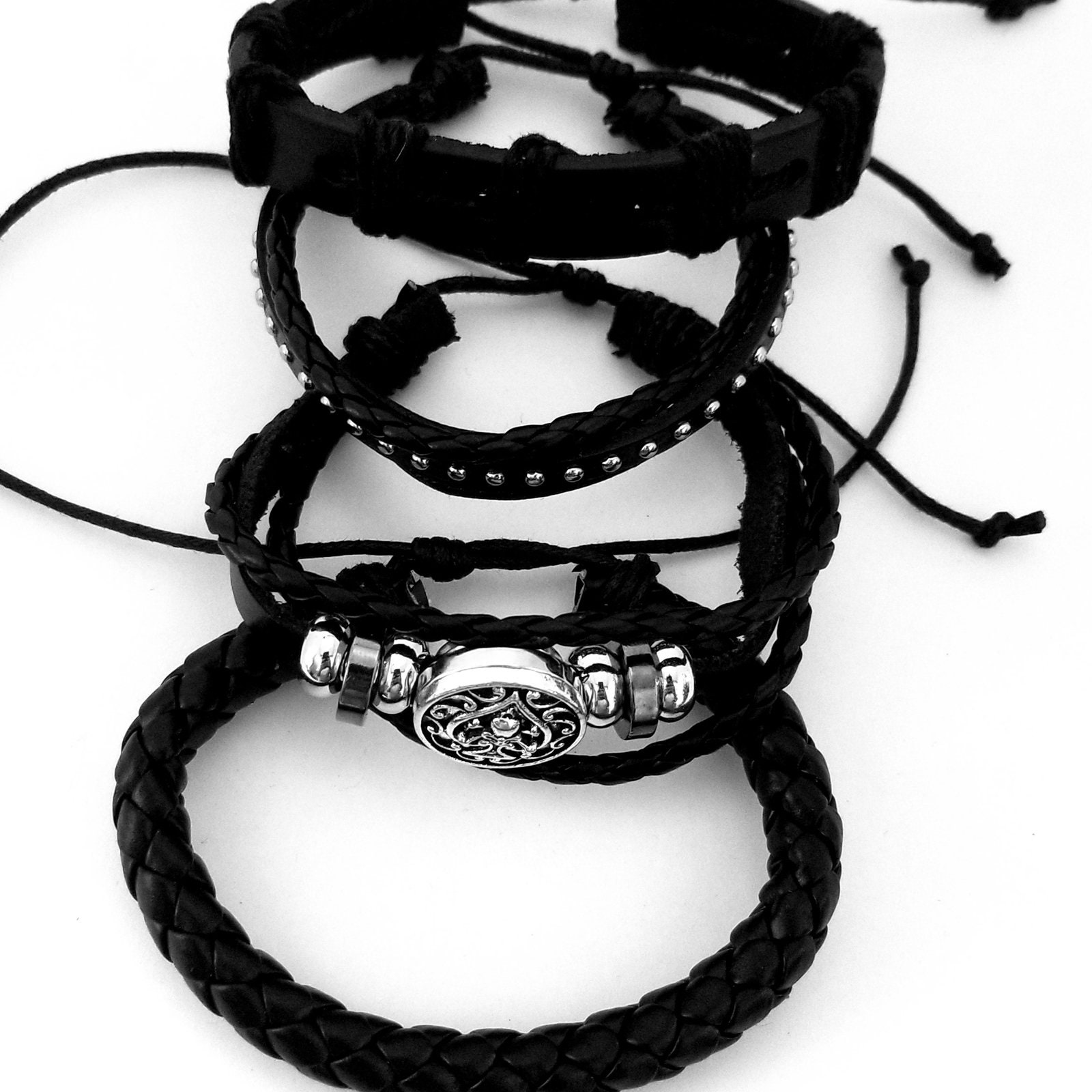 Poker Bracelets Ace of Spade Skull Bracelets Skull - Etsy UK