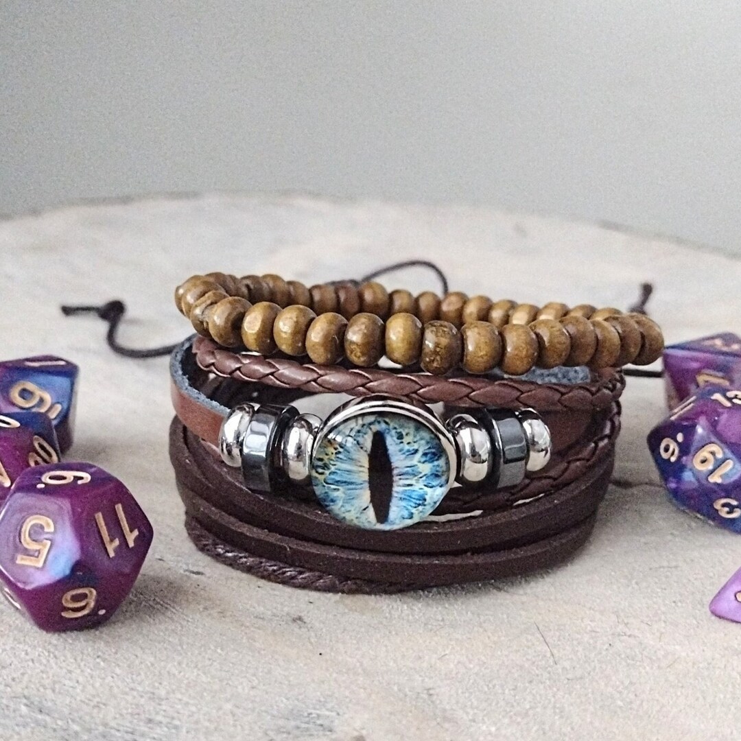 Medieval Dragon Eye Bracelets, Cosplay Dragon's Eye Bracelets, DND Eye ...