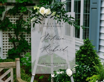 Frosted Wedding Sign - Etsy