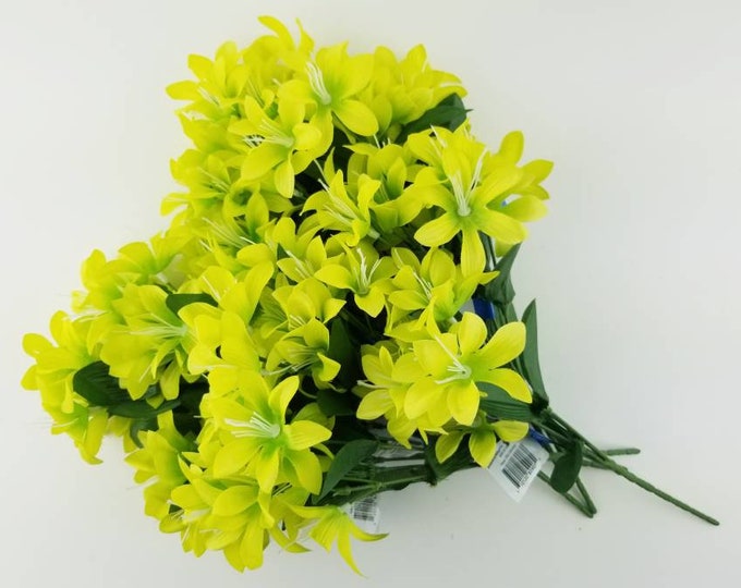 Artificial Oleander- Set of 10. Green Oleander Floral Picks. Faux ...